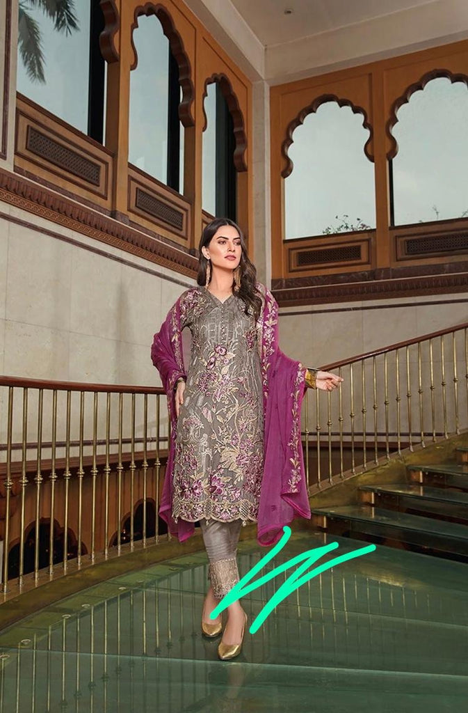 Ramsha 3 unstitch suits chiffon 3 piece – Desi Rack